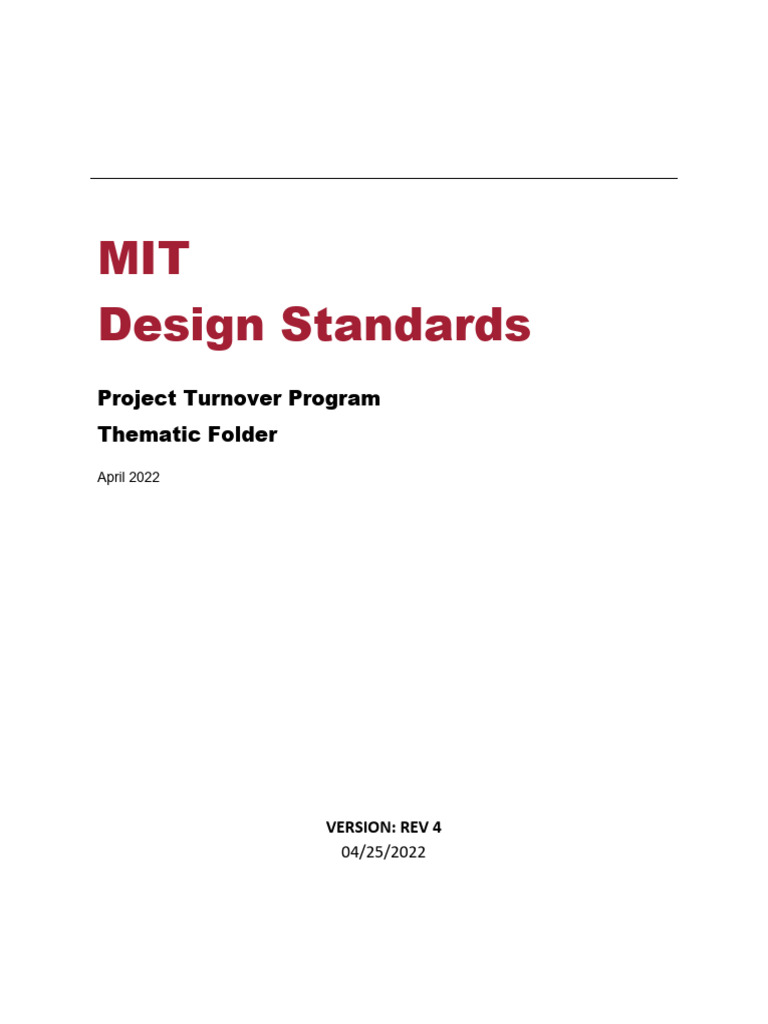 T14 - Project Turnover Standard 2022 | PDF | System | Specification ...