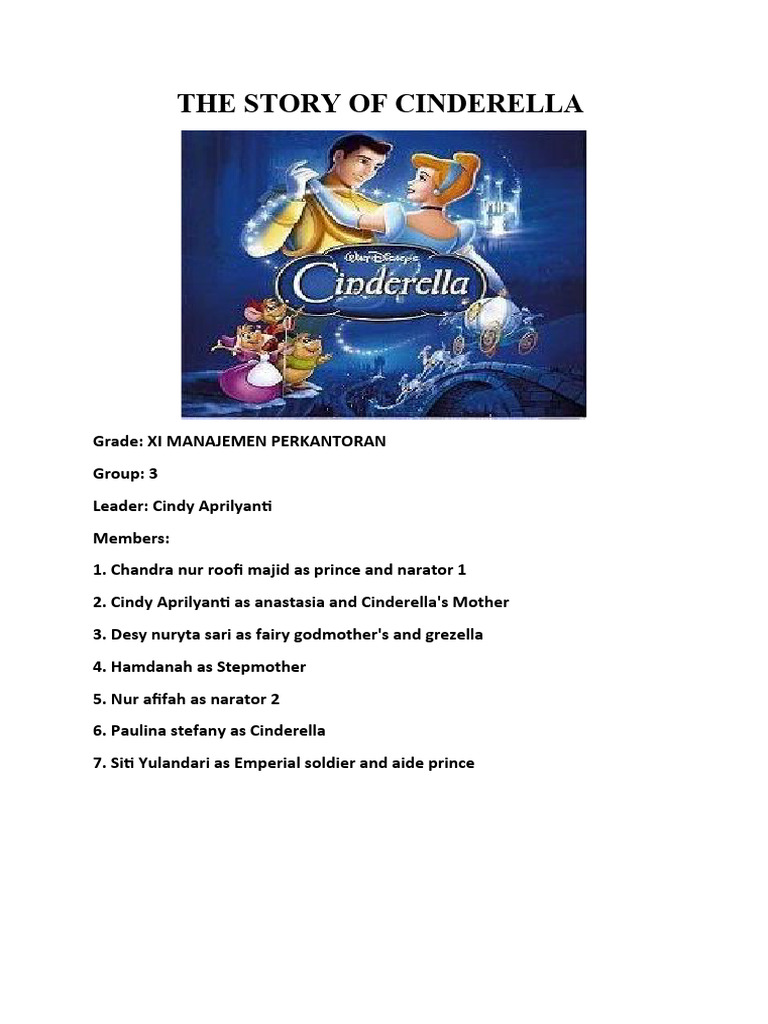 Drama Cinderella | Download Free PDF | Cinderella | European Fairy Tales