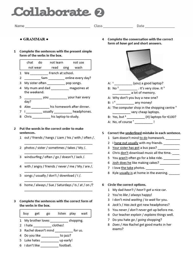GRAMMAR & VOCABULARY - Starter UNIT - WORKSHEET 19092023 | PDF ...