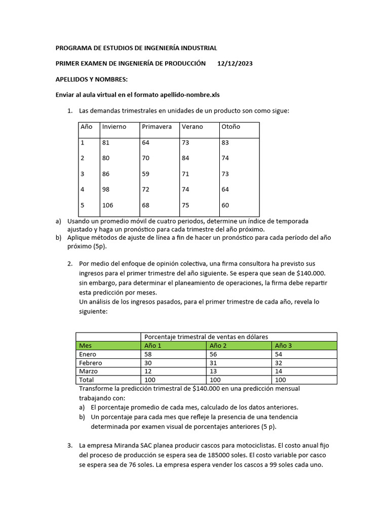 Primer Examen de SP1-2023-B | PDF Primer Examen de SP1-2023-B | PDF