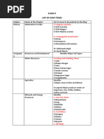 Class X Map List Items As Per Cbse 2024-25 | PDF