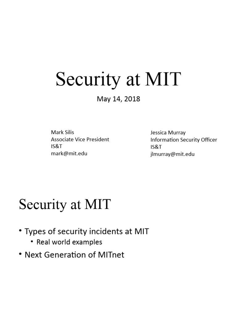 l23 Mit Ist | PDF | Malware | Security