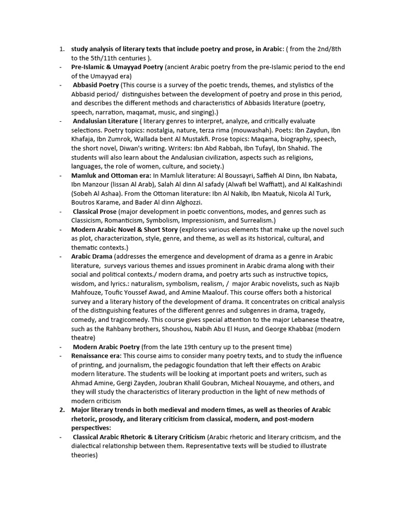 Arabic Check List | PDF
