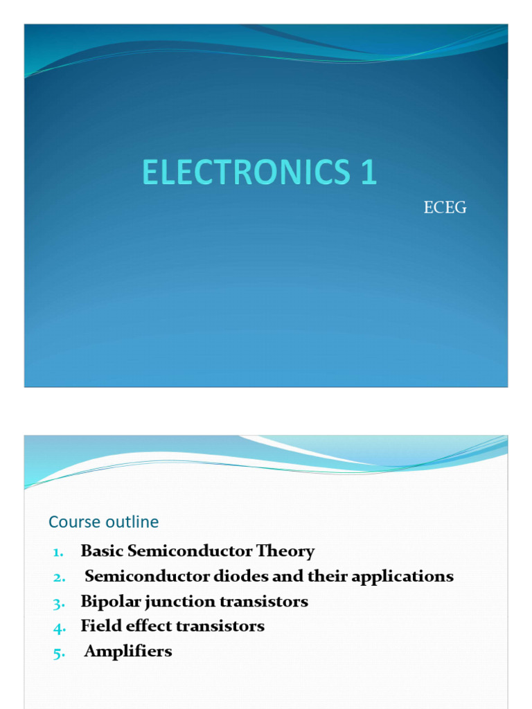 CH-1 Electronics 1 | PDF