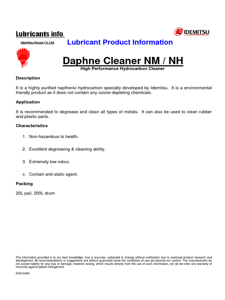 Daphne Cleaner NM or NH | PDF