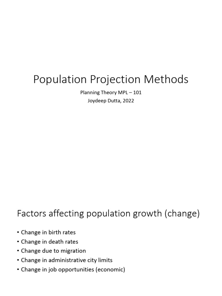 A Population Forecasting Methods Pdf Logistic Function Forecasting