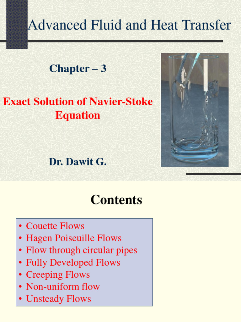 Chapter 3 Final | PDF | Fluid Dynamics | Navier–Stokes Equations