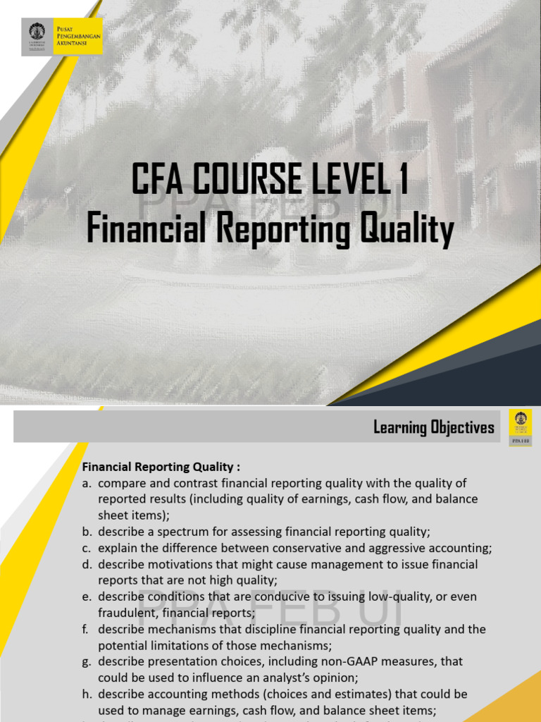 Financial Reporting Quality (Peserta) | PDF | Financial Statement | Financial Economics