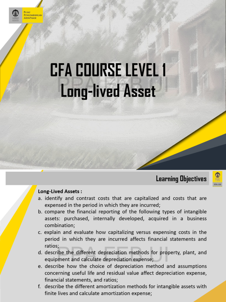 Long-Lived Asset Management in CFA Level 1 | PDF | Depreciation | Fixed ...