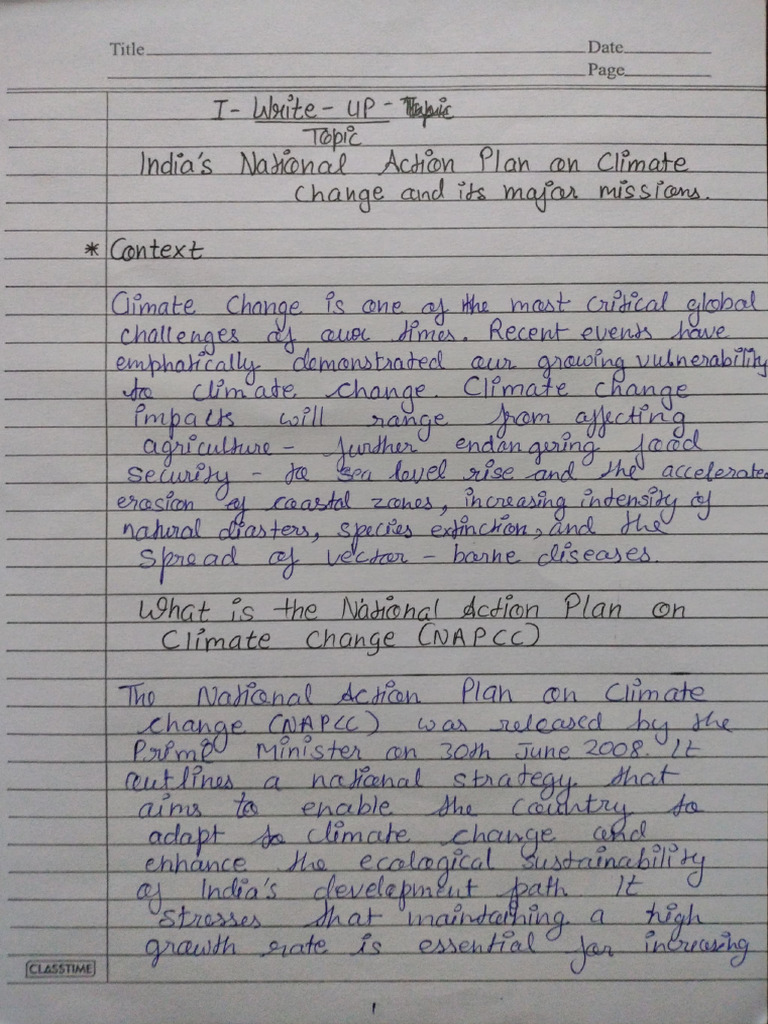 NAPCC and Sustainable Development Overview | PDF