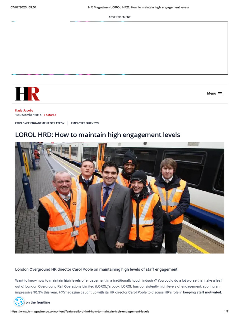 HR Magazine - LOROL HRD - How To Maintain High Engagement Levels | PDF