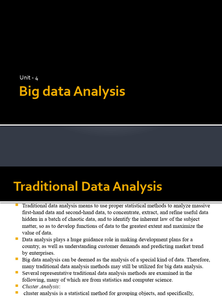 IV Unit Big Data Analysis | PDF | Statistics | Database Index