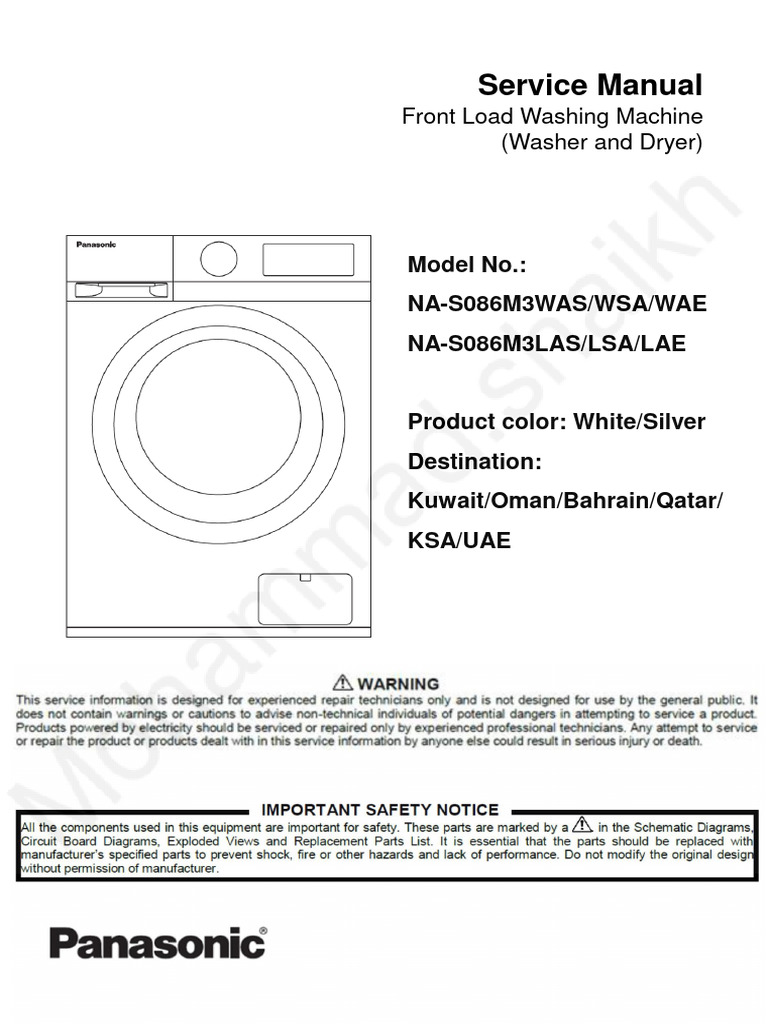 Na S086m3was | PDF | Washing Machine | Electrical Connector
