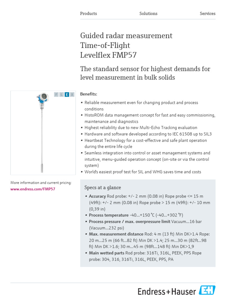 Endress-Hauser Levelflex FMP57 EN | PDF | Computer Engineering | Computing