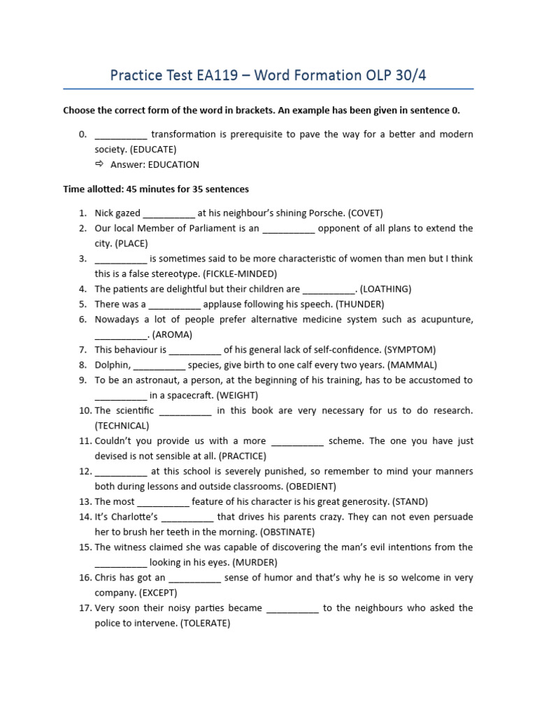 EA119HN - Word Form OLP 30.4 | PDF | History