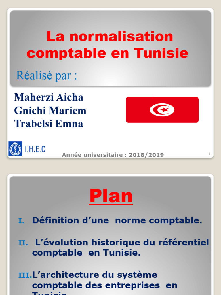 La Normalisation Comptable en Tunisie: Réalisé Par | PDF | Comptabilité | Économie
