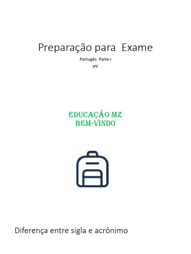 Preparacao Portugues Ifp Primeira Parte 100855 | PDF