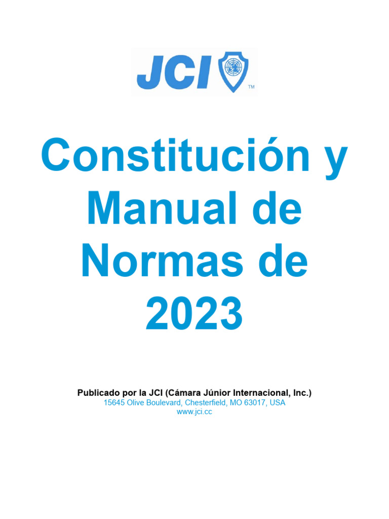 Constitución y Manual de Normas JCI 2023 | PDF | Votación | Nación