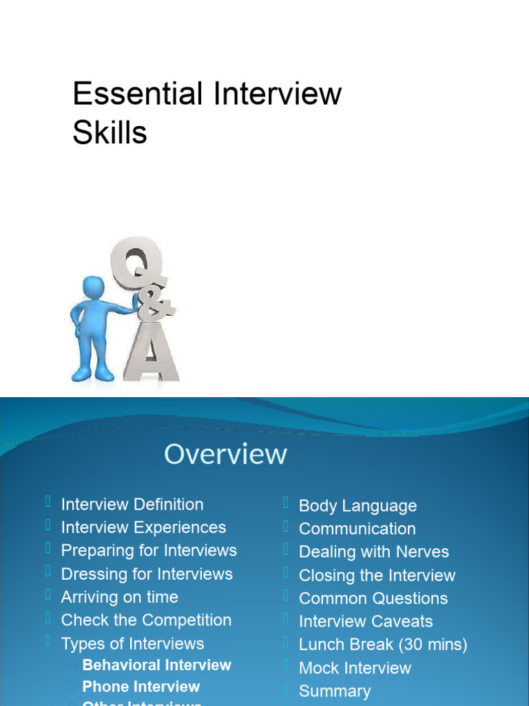 Interview Skills | PDF | Business | Self-Improvement
