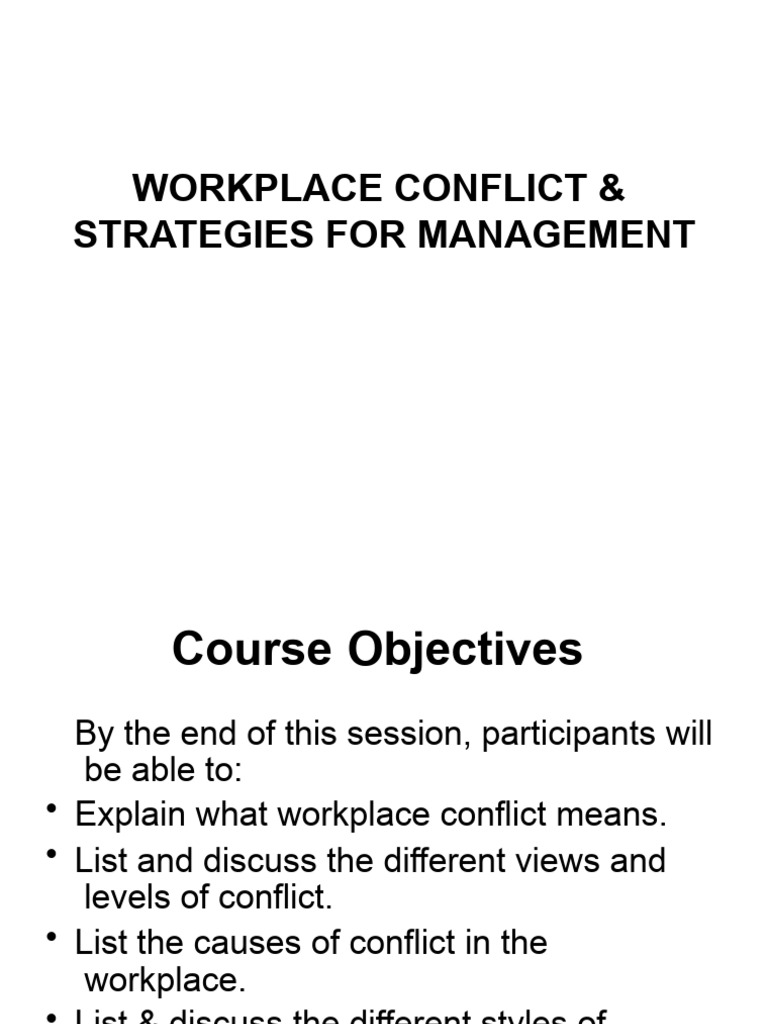 Workplace Conflict | PDF | Conflict Resolution | Communication