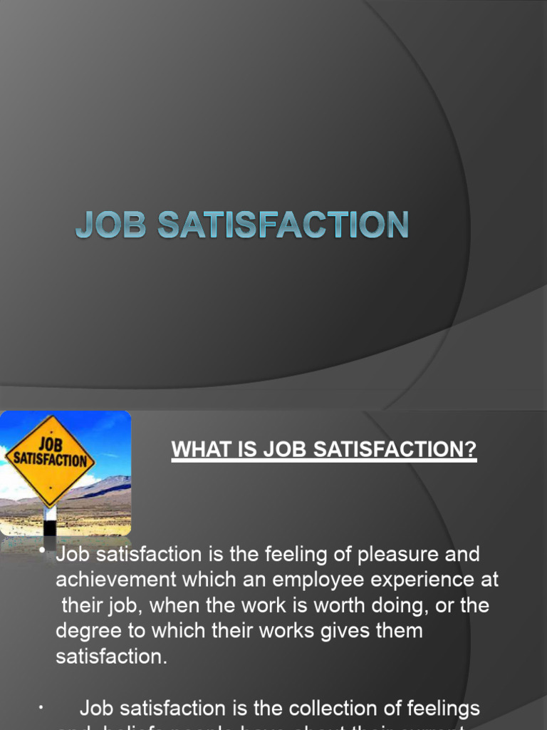 Job Satisfaction | PDF | Job Satisfaction | Cognitive Science
