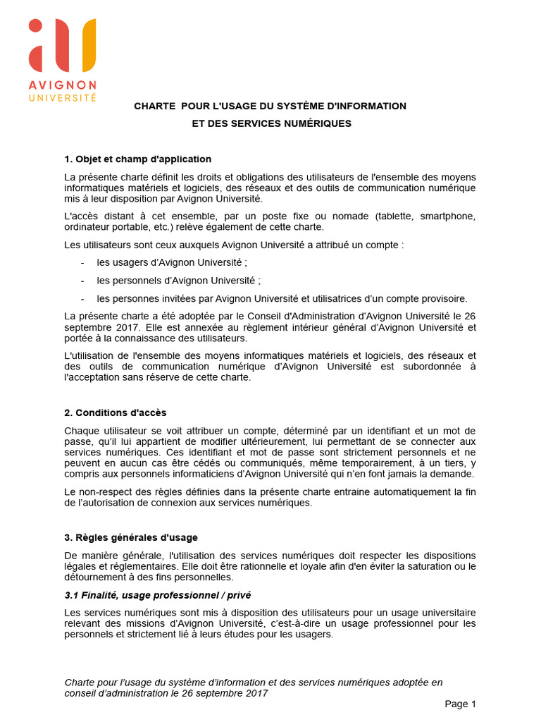 Charte Info | PDF | Informatique | Logiciel