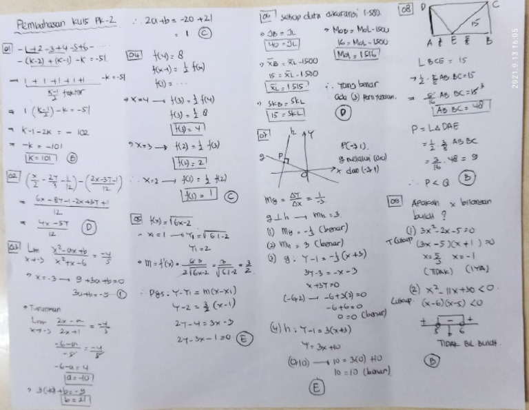 PK 2 - Pembahasan Kuis Proset PK 2 | PDF