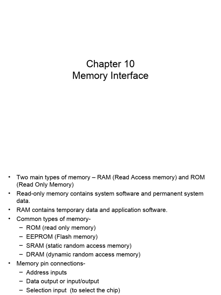 Chapter 10 | PDF | Random Access Memory | Read Only Memory