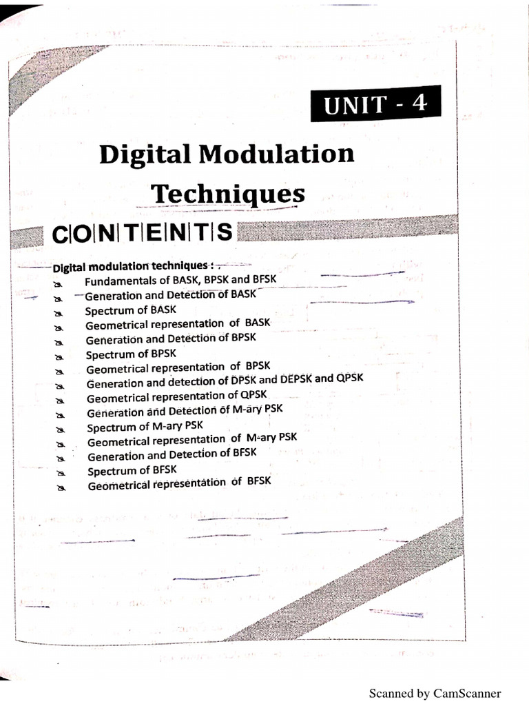 Digital Communication Unit 4 | PDF