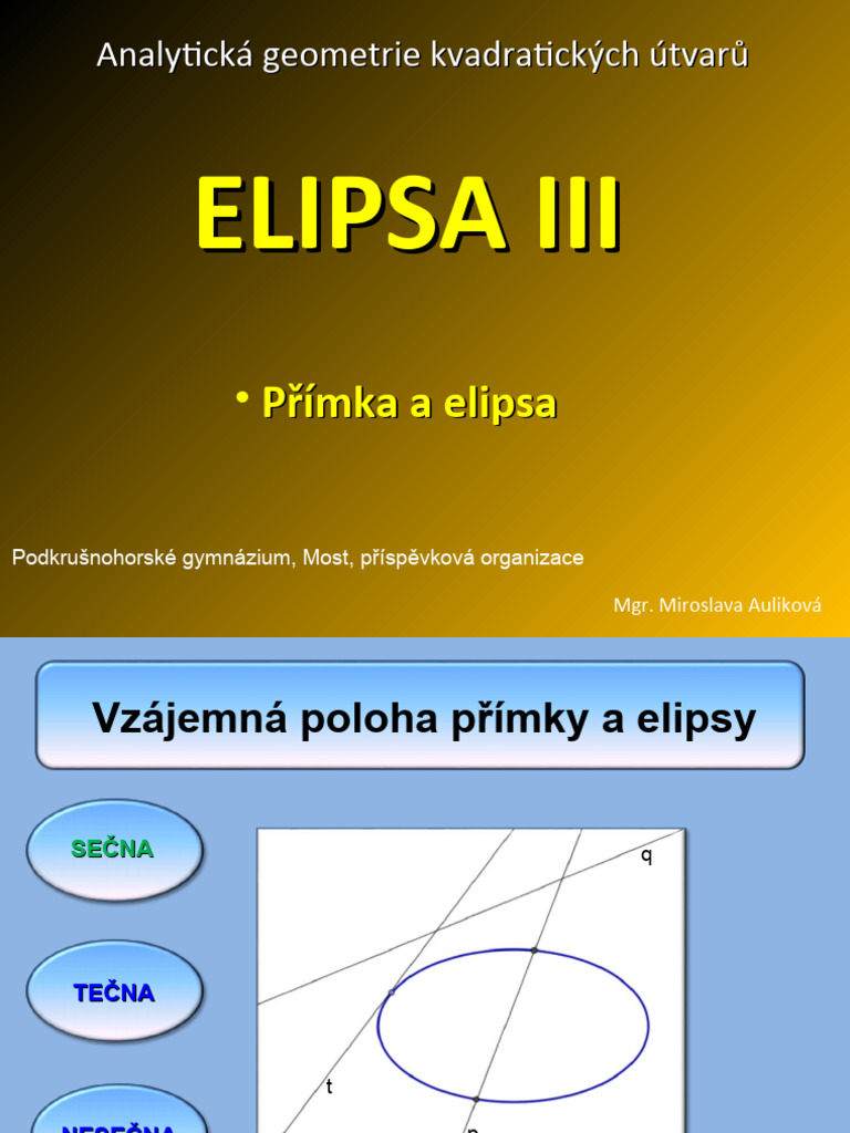 Elipsa 3 Primka A Elipsa | PDF