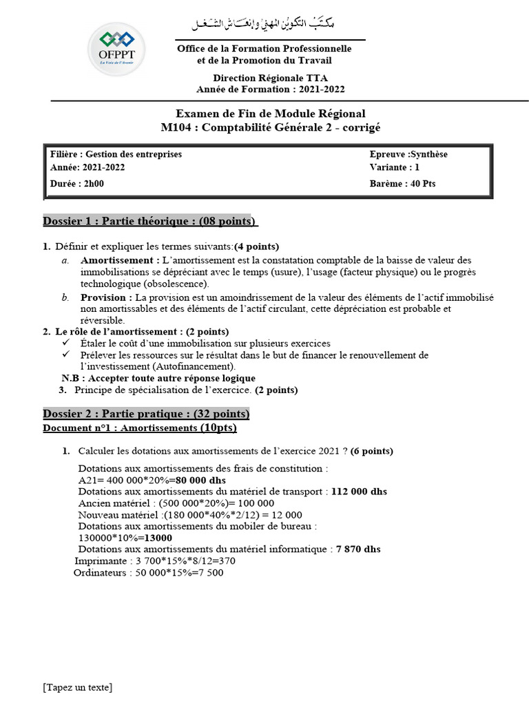 EFM V1 Corrigé | PDF