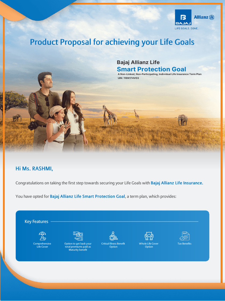 Product Proposal For Achieving Your Life Goals Product Proposal For ...