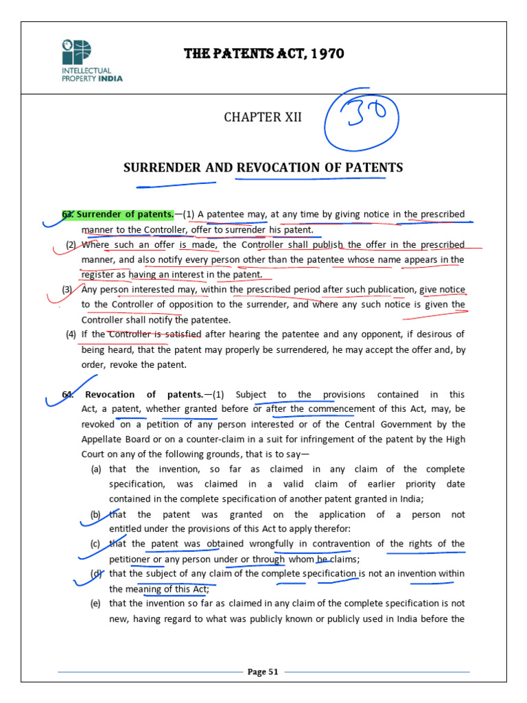 U2 Patent-Act-1970-11march2015 | PDF