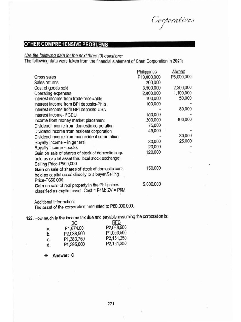 Part 2 Cpa Reviewer in Taxation by Tabag 2021 | PDF | Dividend | Income