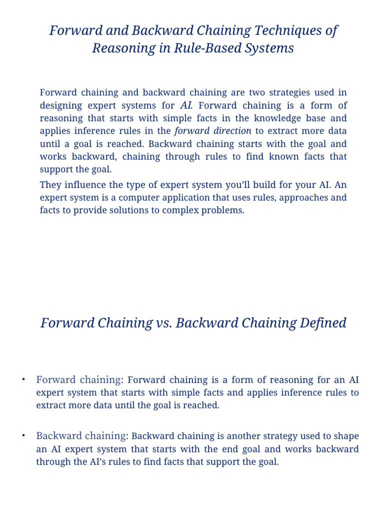 Chaining | PDF | Inference | Analysis