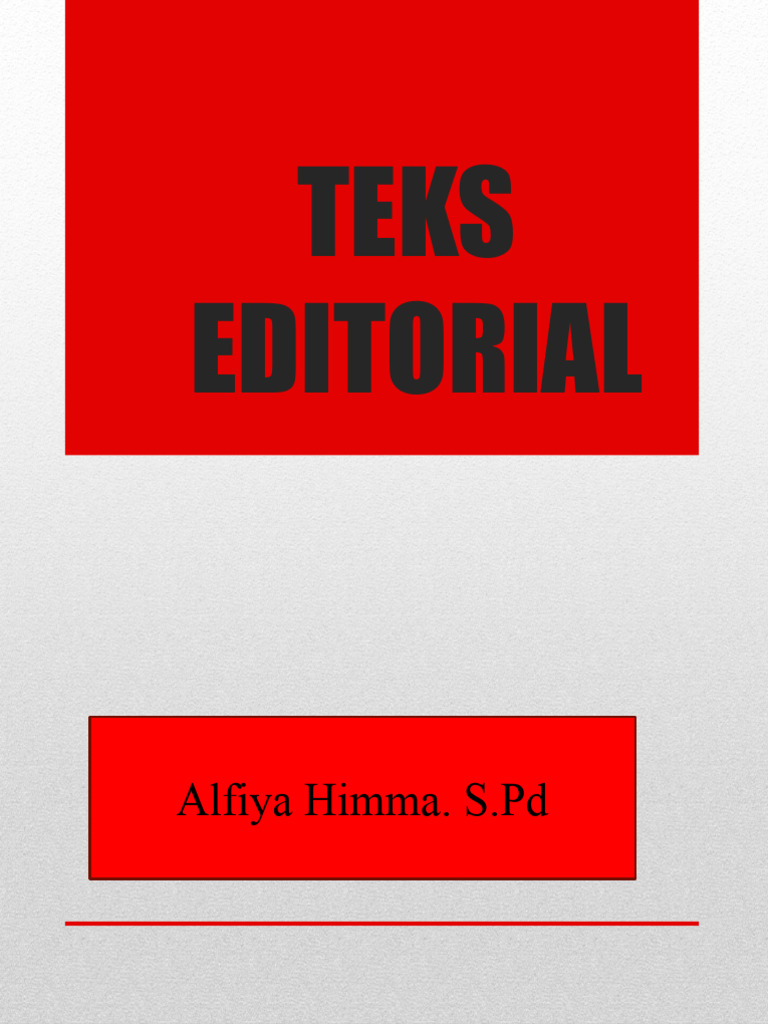 Teks Editorial | PDF