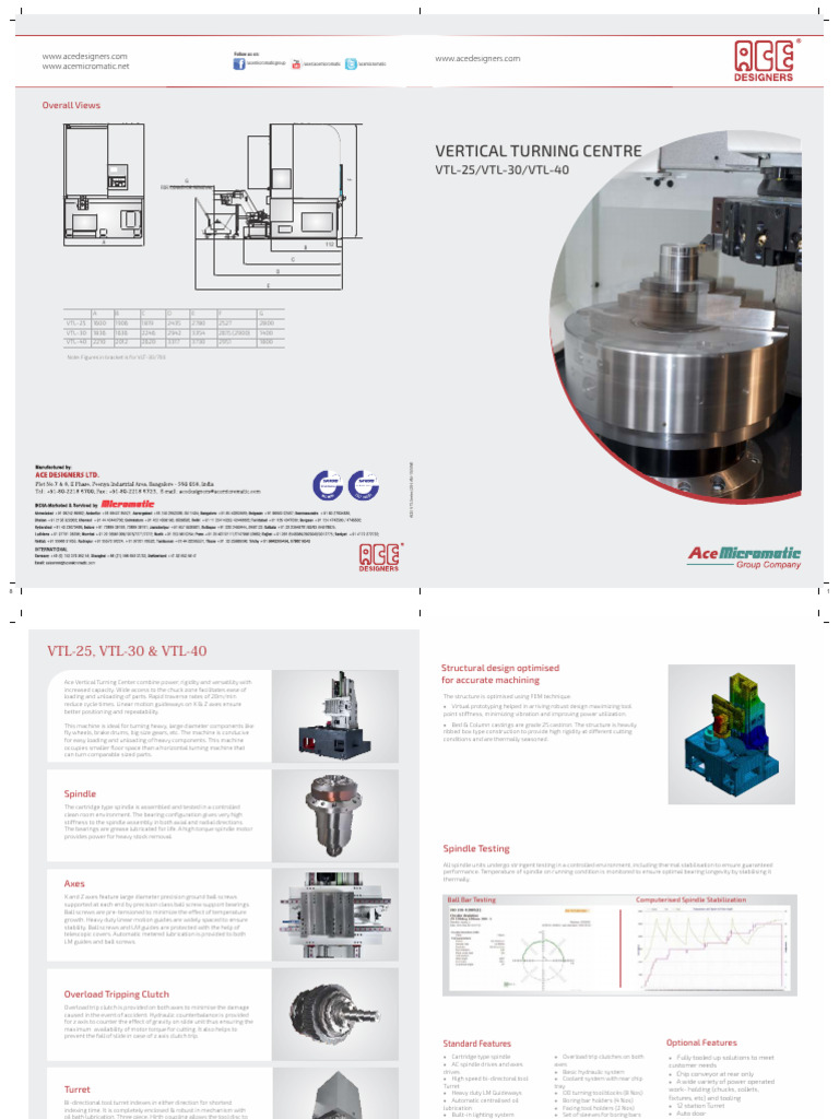 ACE - VTL Series | PDF | Bearing (Mechanical) | Electric Motor