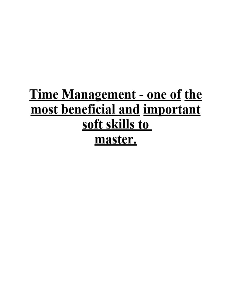 Time Management Report | PDF | Time Management | Professional Skills