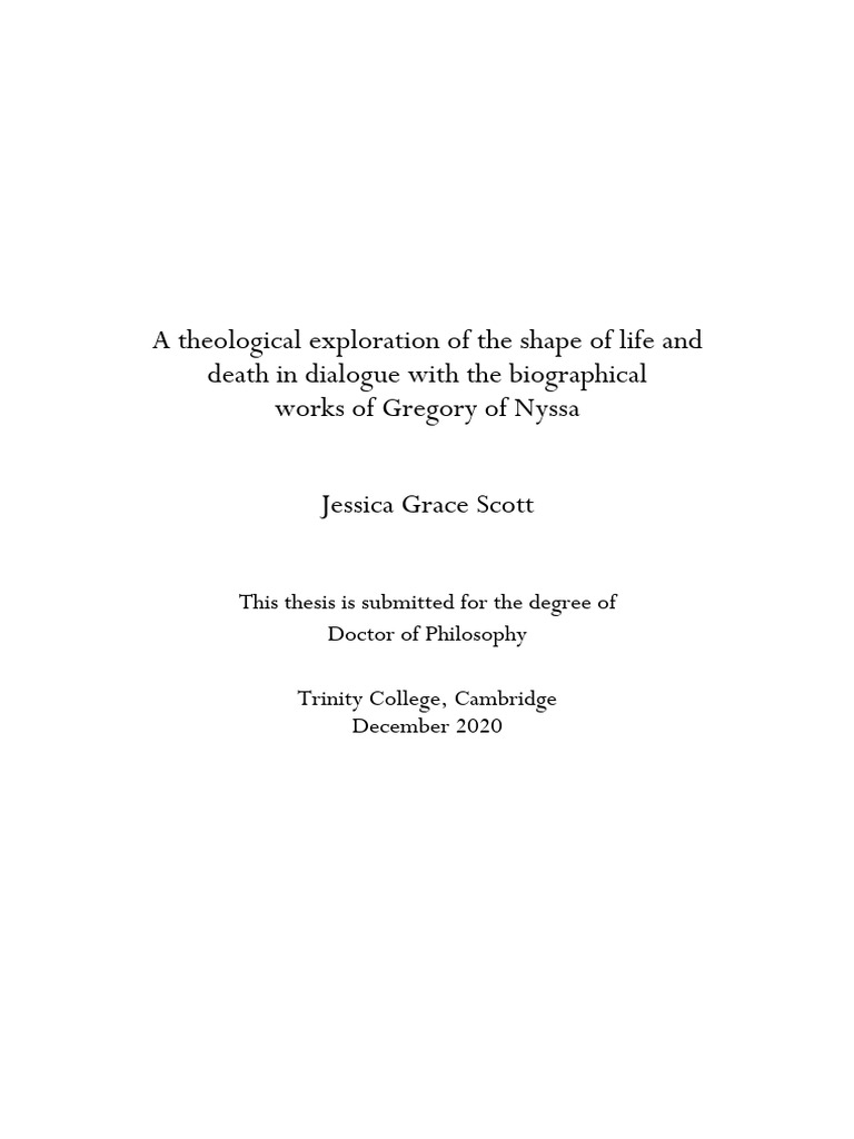 A Theological Exploration of The Shape of Life and Death | PDF ...