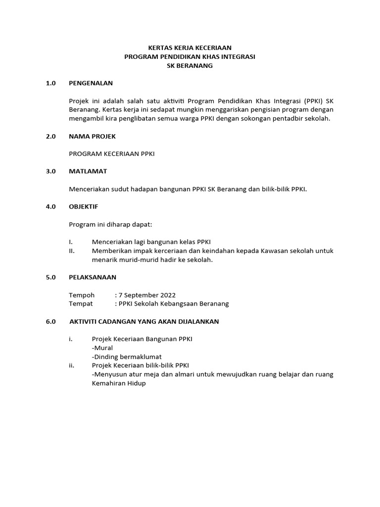 Kertas Kerja Keceriaan | PDF