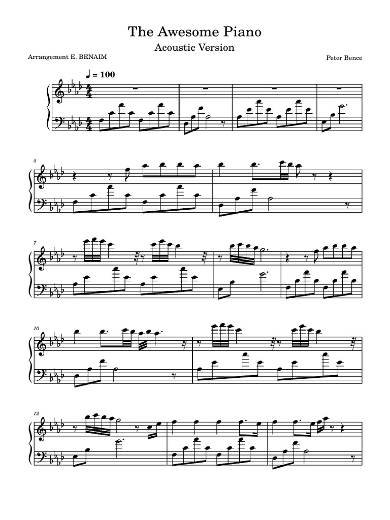 The Awesome Piano Acoustic Version - Peter Bence Peter Bence The Awesome Piano | Download Free ...