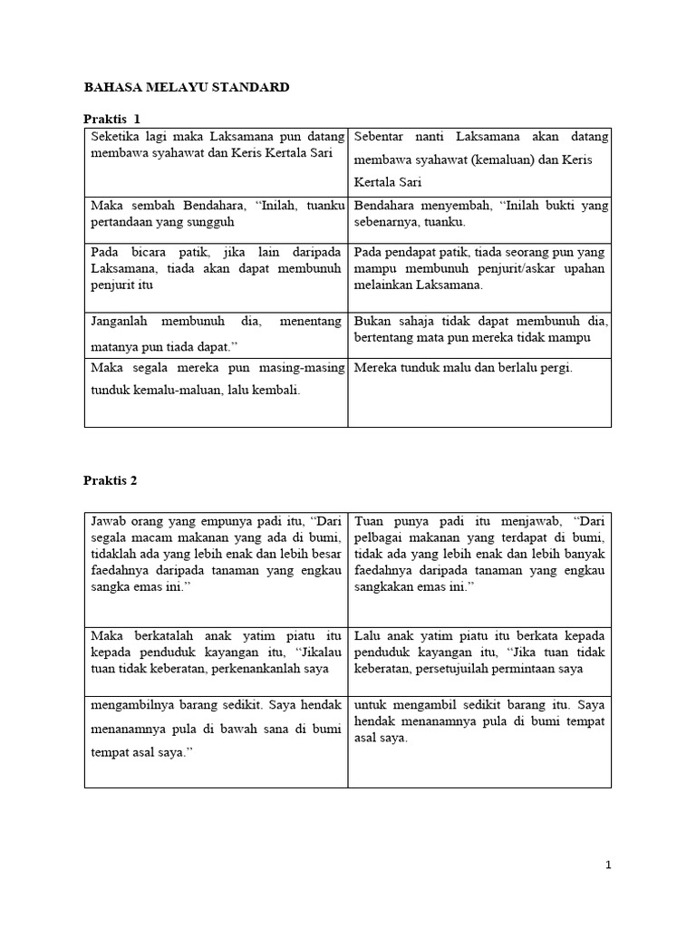Bahasa Melayu Standard Pdf