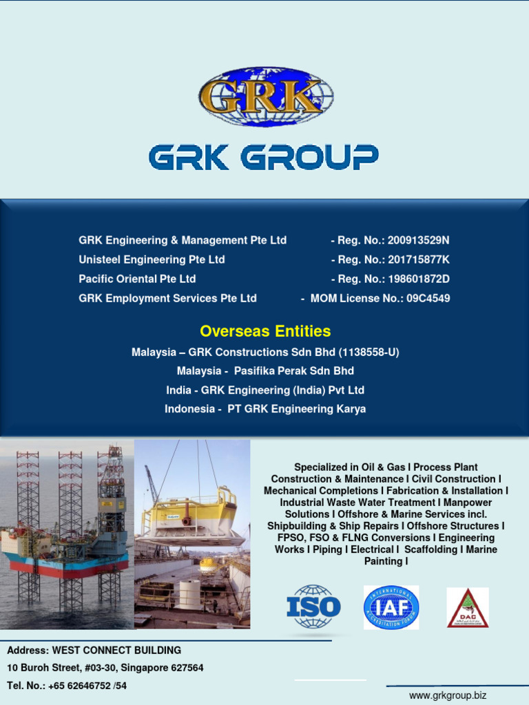 GRK Group Brochure | PDF | Pipe (Fluid Conveyance) | Welding