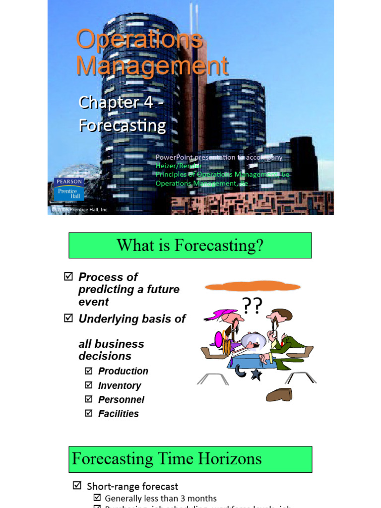 Operations Management: Forecasting Techniques | PDF | Forecasting ...