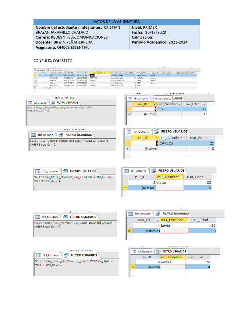 Comandos Access | PDF