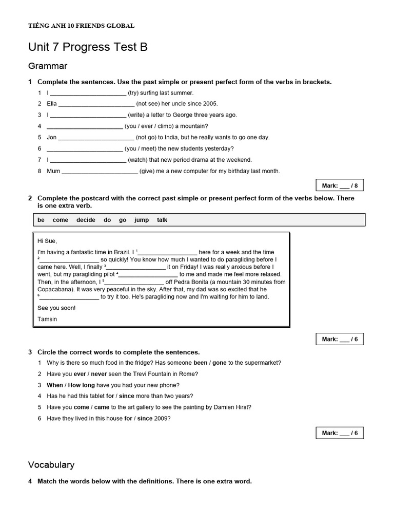 Practice Test English 10 - 2832023171925 | PDF | Umbrella