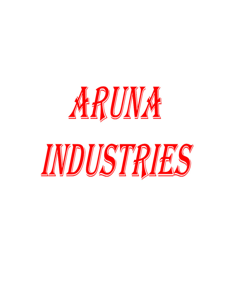 Aruna INDUSTRIES | PDF | Payroll Tax | Inventory