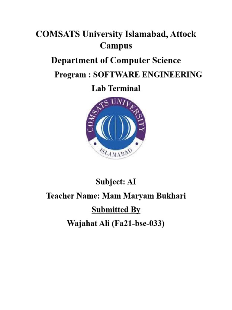 Ai Lab Terminal (Fa21-Bse-033) | PDF | Teaching Methods & Materials ...