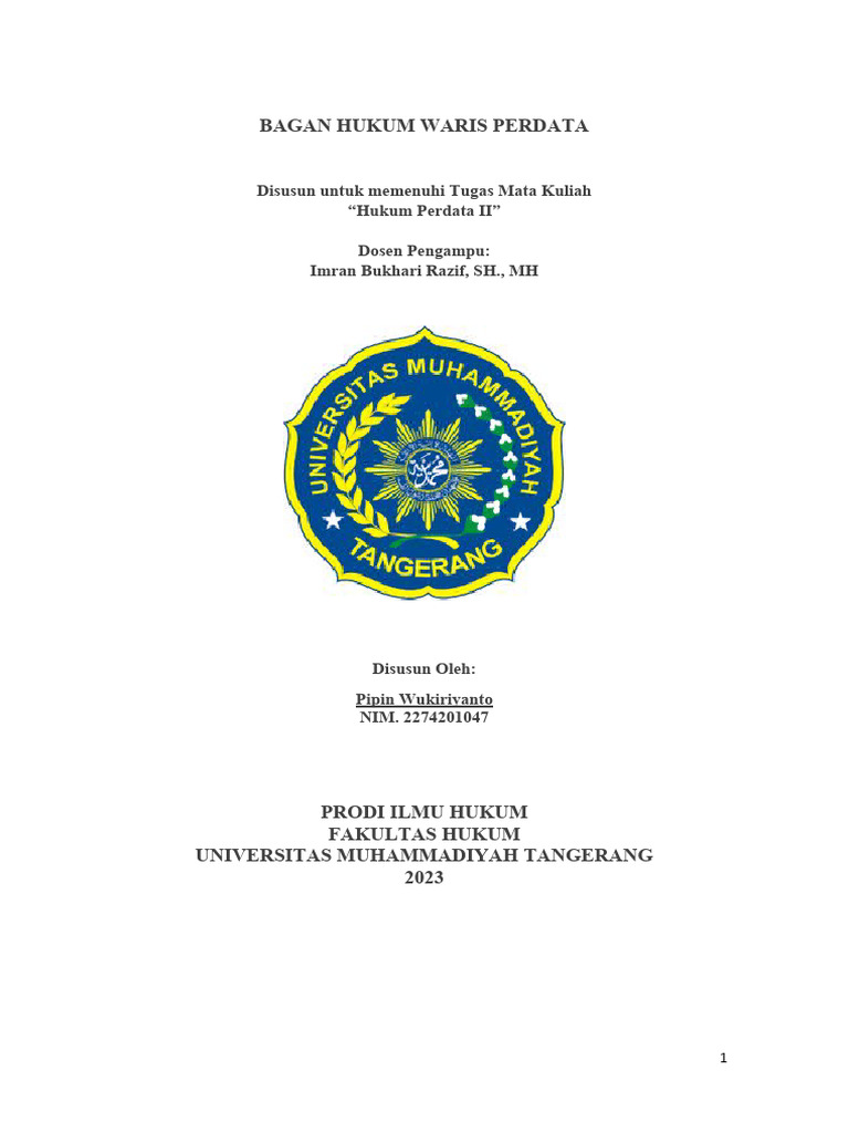Bagan Hukum Waris Perdata dan Ahli Waris | PDF