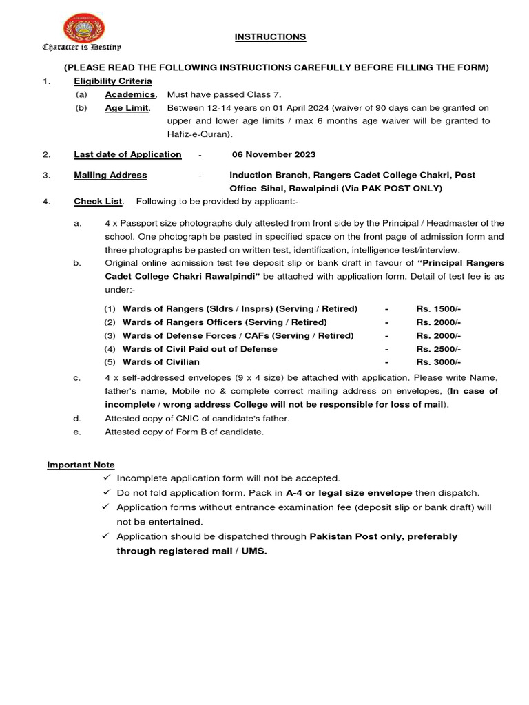 Admission Form - CL VIII Entry 2024 | PDF | Banks